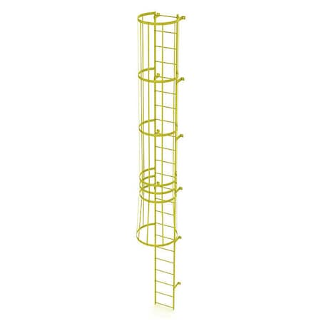 Tri-Arc 22 ft. Overall H, Ladder, Standard Fixed Cage, Steel, 23-Rung ...