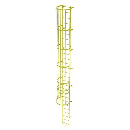 Tri-Arc 26 ft. Overall H, Ladder, Standard Fixed Cage, Steel, 27-Rung ...