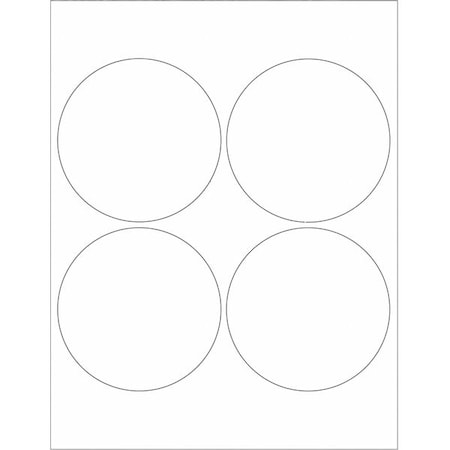 Tape Logic Tape Logic® Circle Laser Labels, 4", White, 400/Case LL148 ...