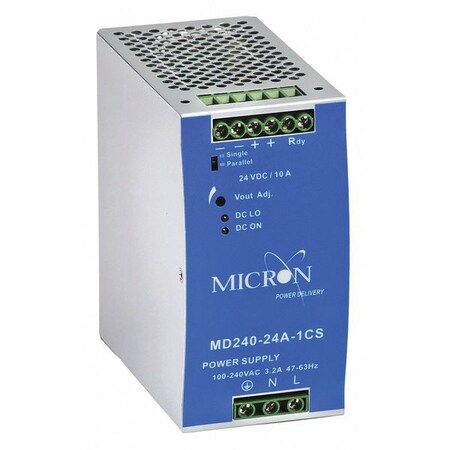 Micron MD240-24A-1CS $195.00 DC Power Supply 22.5-28.5VDC 64MM Width ...