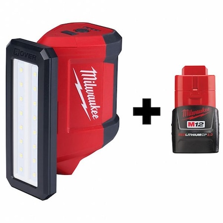 Milwaukee Tool M12 ROVER Service Light, M12 2.0 Battery 2367-20, 48-11 ...