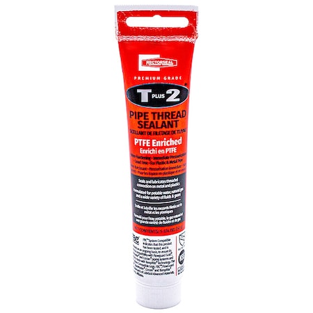Rectorseal Pipe Thread Sealant 1.8 fl oz, Tube, T Plus 2, White, Paste ...