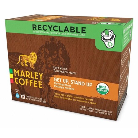 Real Cup Coffee Capsules, Light, Organic, PK24 4690001 | Zoro