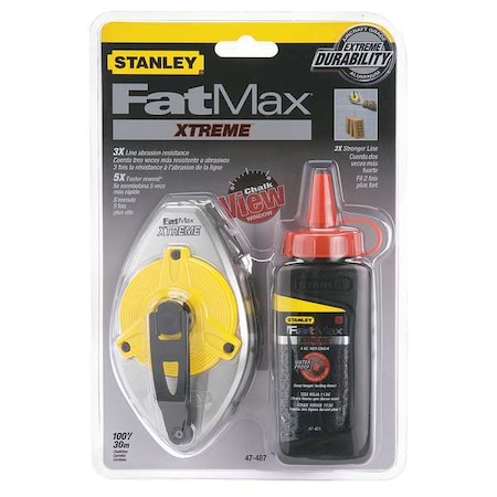Stanley FATMAX® Aluminum Chalk Line Reel with 4 oz. Red Chalk 47-487L ...