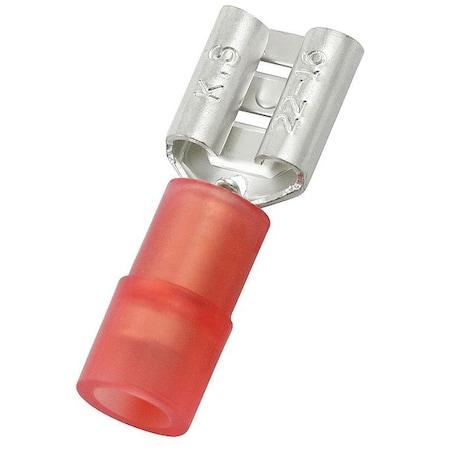 Power First Female Disconnect, Red, 22-16AWG, PK100 24C787 | Zoro