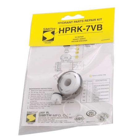 JAY R. SMITH MFG. CO Hydrant Parts Repair Kit Vacuum Breaker (HPRK-7VB ...