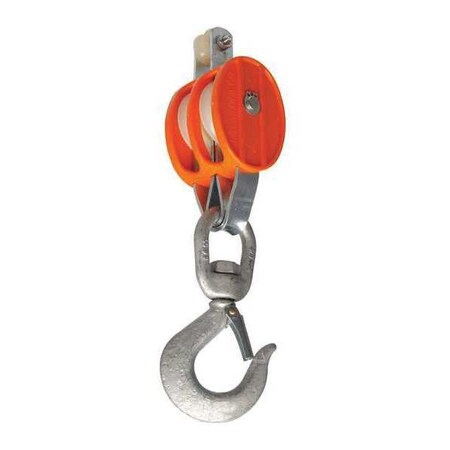 Campbell Chain & Fittings Double Sheave, Manila Rope, 1/2" Max Cable ...