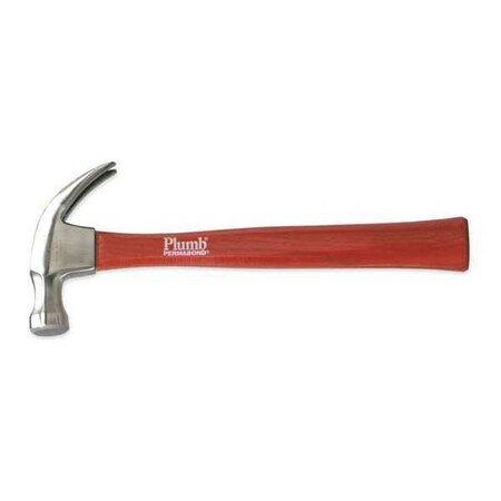 Plumb 16 oz. Premium Autograf Curve Claw Hammer with Hickory Handle ...