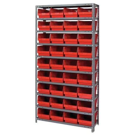 Quantum Storage Systems Steel Bin Shelving, 18 in D x 75 in H x 36 in W ...
