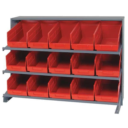 Quantum Storage Systems Steel Bench Pick Rack, 12 in D x 27 in H x 36 ...