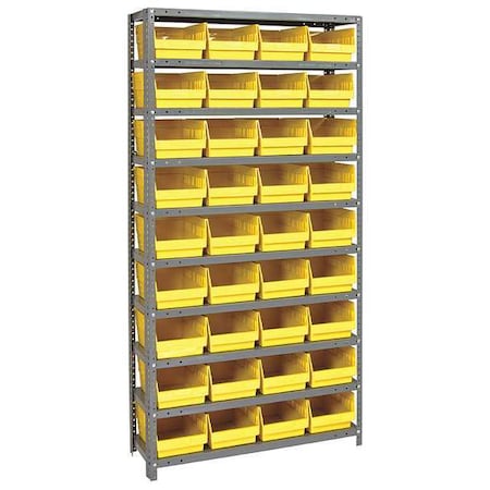 Quantum Storage Systems Steel Bin Shelving, 12 in D x 75 in H x 36 in W ...