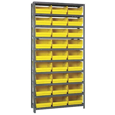 Quantum Storage Systems Steel Bin Shelving, 36 in W x 75 in H x 12 in D ...
