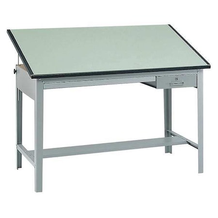 Safco Drafting Table Base , 56-1/2" W 35-1/2" H, Gray Tabletop 3962GR ...