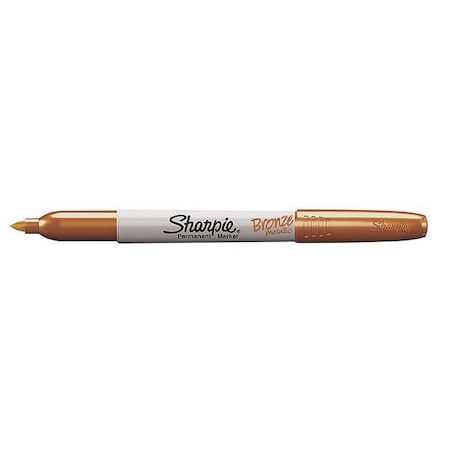 Sharpie Bronze Metallic Permanent Marker, Fine Tip, 12 PK 1823888 | Zoro