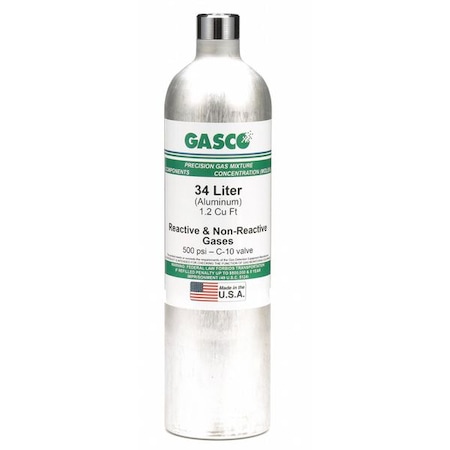 Gasco Calibration gas, Acetylene, Nitrogen, 34 L, CGA 600 Connection ...