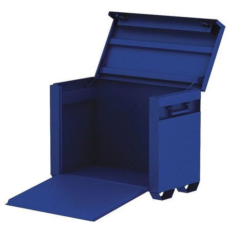 Westward Drop Front Jobsite Box, Blue, 60 in W x 31 in D x 45 in H ...