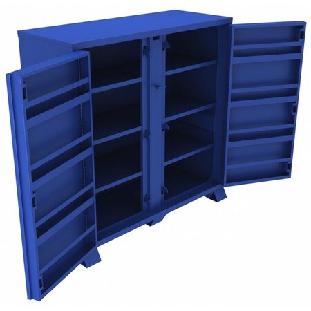 Westward Jobsite Storage Cabinet, Blue, 60-1/8" W x 24-1/4" D x 60-3/4 ...
