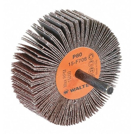 Walter Surface Technologies Flap Wheel, 1/4" Shaft, 3"x1" 80gr 15F708 ...