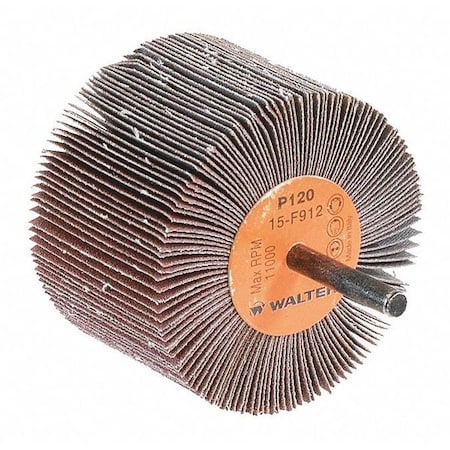 Walter Surface Technologies Flap Wheel, 1/4" Shaft, 3"x2", 120g 15F912 ...