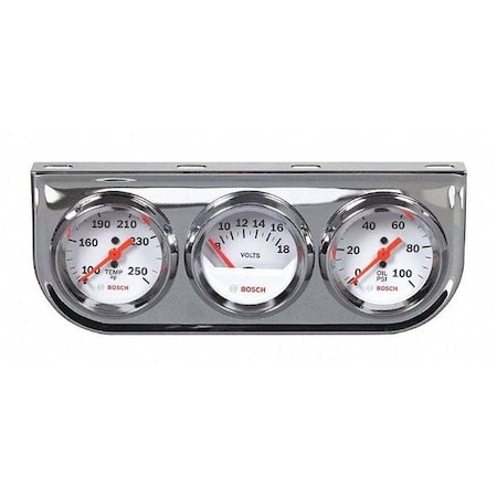 Bosch Mini Triple Gauge, Temp, Volt, PSI, 2" SP0F000046 | Zoro