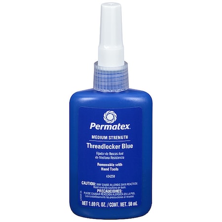 Permatex Threadlocker, PERMATEX, Blue, Medium Strength, Liquid, 50 mL ...