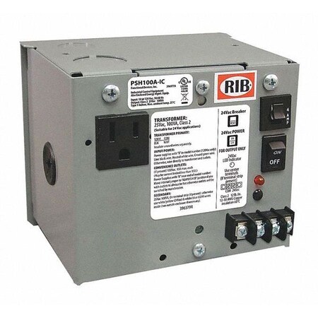 Functional Devices-Rib Enclosed Power Supply, UL508, Single, 100VA ...