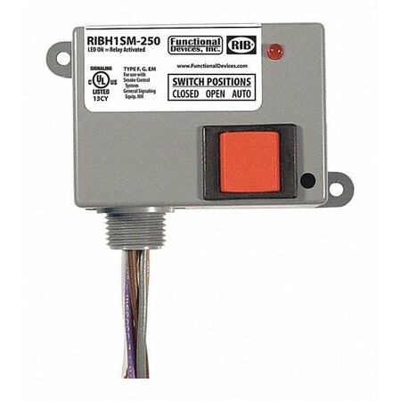 Functional Devices-Rib Enclosed Relay, 10A, SPST-N/O RIBH1SM-250 | Zoro