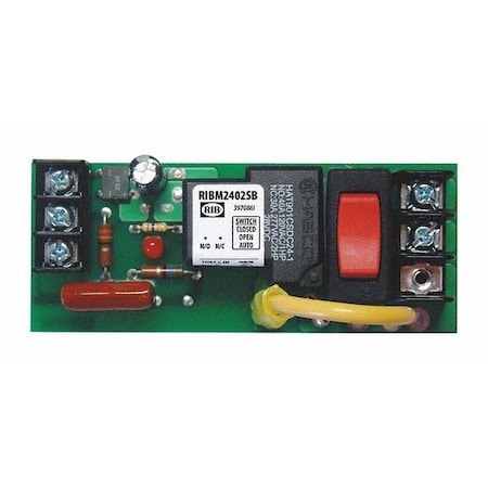 Functional Devices-Rib Track Mount Relay, 20A, SPST/Override RIBM2402SB ...
