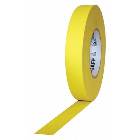 Protapes Gaffer's Tape, 1 in W x 55 yd L, Yellow, Rubber Adhesive PRO ...