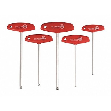 Wiha 5 Piece Metric T-Shape Hex Key Set, 54090 54090 | Zoro