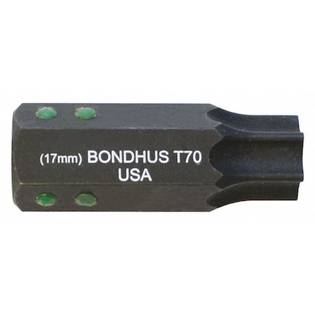 Bondhus T90 ProHold Torx Bit, 2.5" Length - Stock Size: 22mm 32090 | Zoro