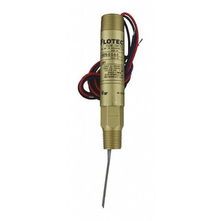Dwyer Instruments Mini-size flow switch, brass upper and lower body, no ...