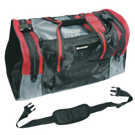 Westward Gear Bag, Black/Red/Silver, 420D Dobby Polyester Fabric, 4 ...