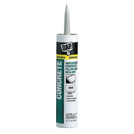 Dap Caulk, 10.1 oz, Cartridge, Gray, Silicone Base 18096 | Zoro