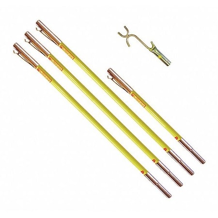 Jameson FG Series Fiberglass Pole Set with Wire Raiser, 21ft. FG-6-3W ...