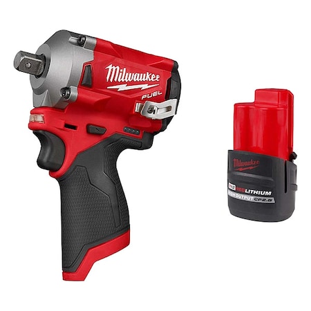Milwaukee Tool Impact Wrench and Battery 2555P-20, 48-11-2425 | Zoro