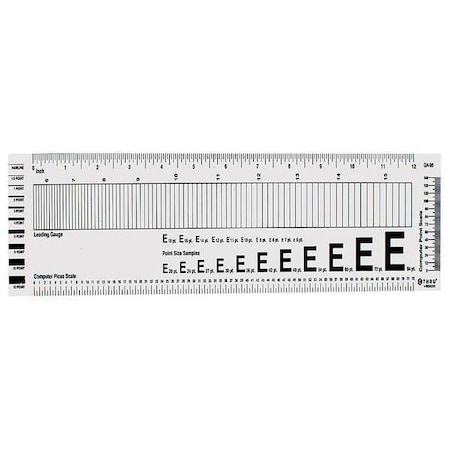 Westcott Ruler, Plastic, Lined, 16ths, 13-3/4in GA-96 | Zoro