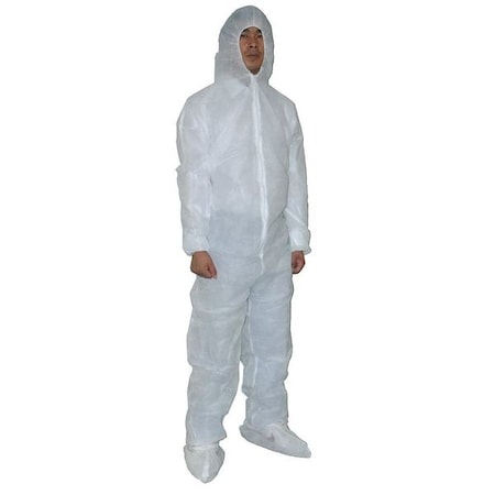 Condor Condor Disposable Coveralls, Hooded, Polypropylene, Zipper ...