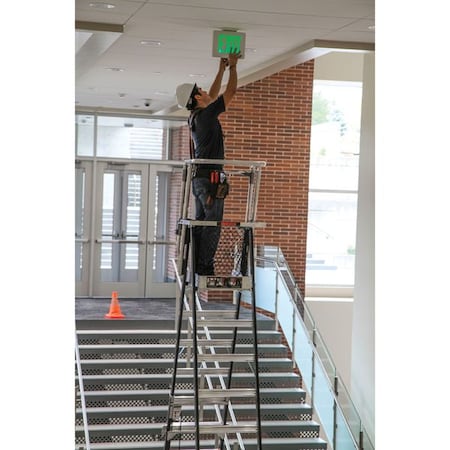 Little Giant Ladders 8 to 14 ft Fiberglass Adjustable Safety Cage ...