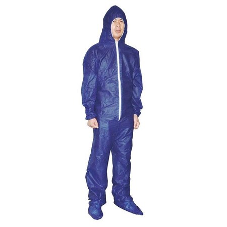 Condor Condor Disposable Coveralls, Hooded, Polypropylene, Zipper ...