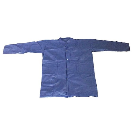 Condor Condor Disposable Lab Coat, Polypropylene, Snaps Closure, Blue ...