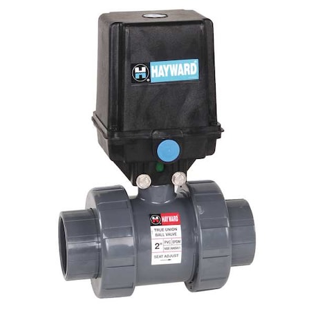 Hayward Flow Control Ball Valve, Actuated, Electric, 1/2" PVC/FPM, 115v ...