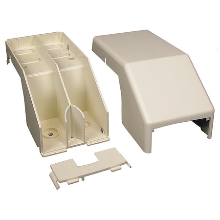 Wiremold Divided Transition Fitting, White, PVC 40N2F74WH | Zoro