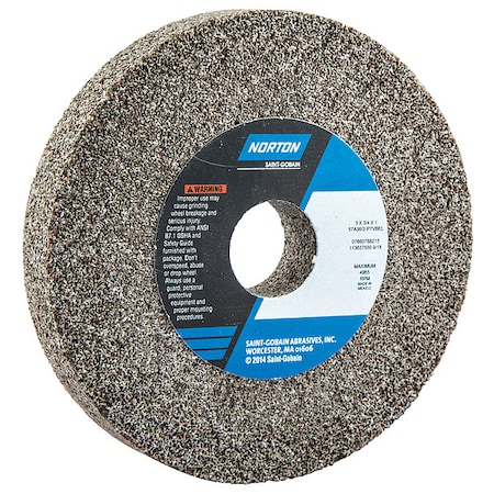 Norton Abrasives Grinding Wheel, 5 in. Dia, AO, 36/46G, Brown ...