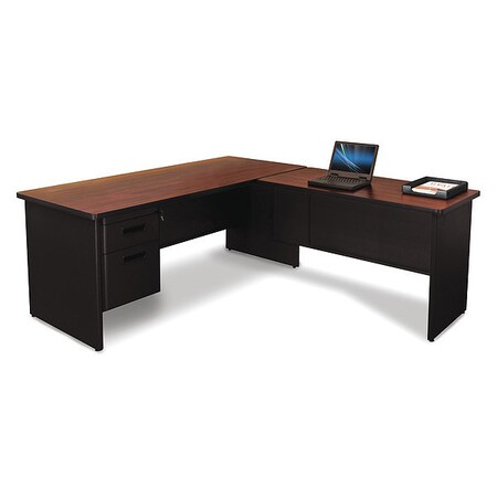 Pronto L Shaped Desk Pronto Desk w/Return, Mahogny, 72" Wx78" D, 72" D ...