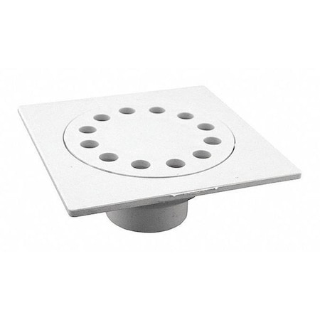 Jones Stephens Square PVC 6"X6" Bell Trap Drn, 1 1/2"X2" Otlt, PVC ...