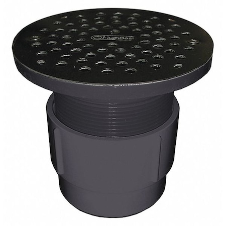 Jones Stephens Adj GP Drain, 6" Pb Strainer, PVC, 3"x4" D53022 | Zoro