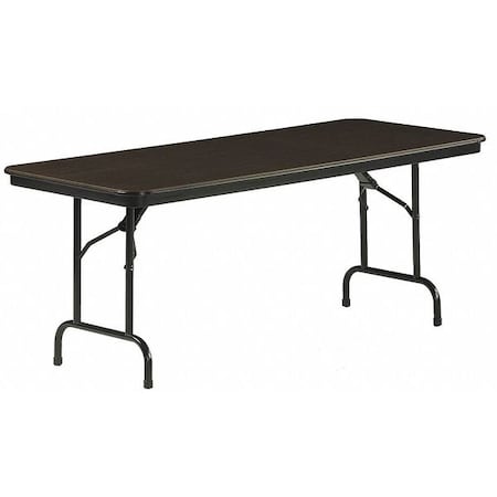 Duralite Rectangle Folding Table, 30"x72", Walnut, 30" W, 72" L, 29" H, ABS plastic Top, Walnut ...