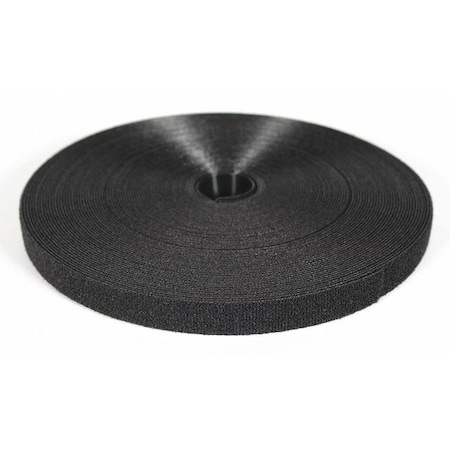 HALCO USA 27.5 yds. x 1/2 in. Hook-and-Loop Back-to-Back Strap, Black ...