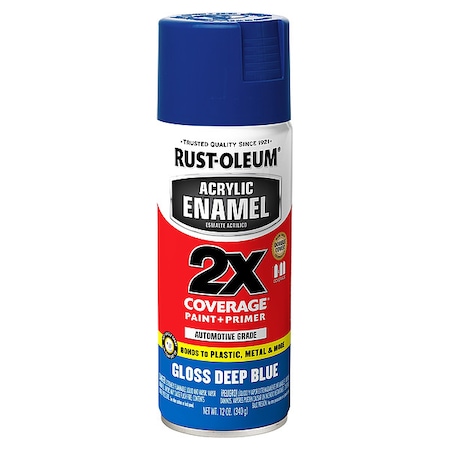 Rust-Oleum Acrylic Enamel, Gloss Blue, PK6 271942 | Zoro